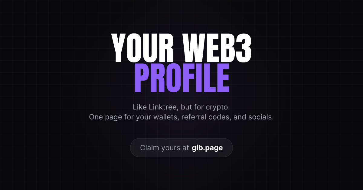 Your Web3 Profile Page | GIB
